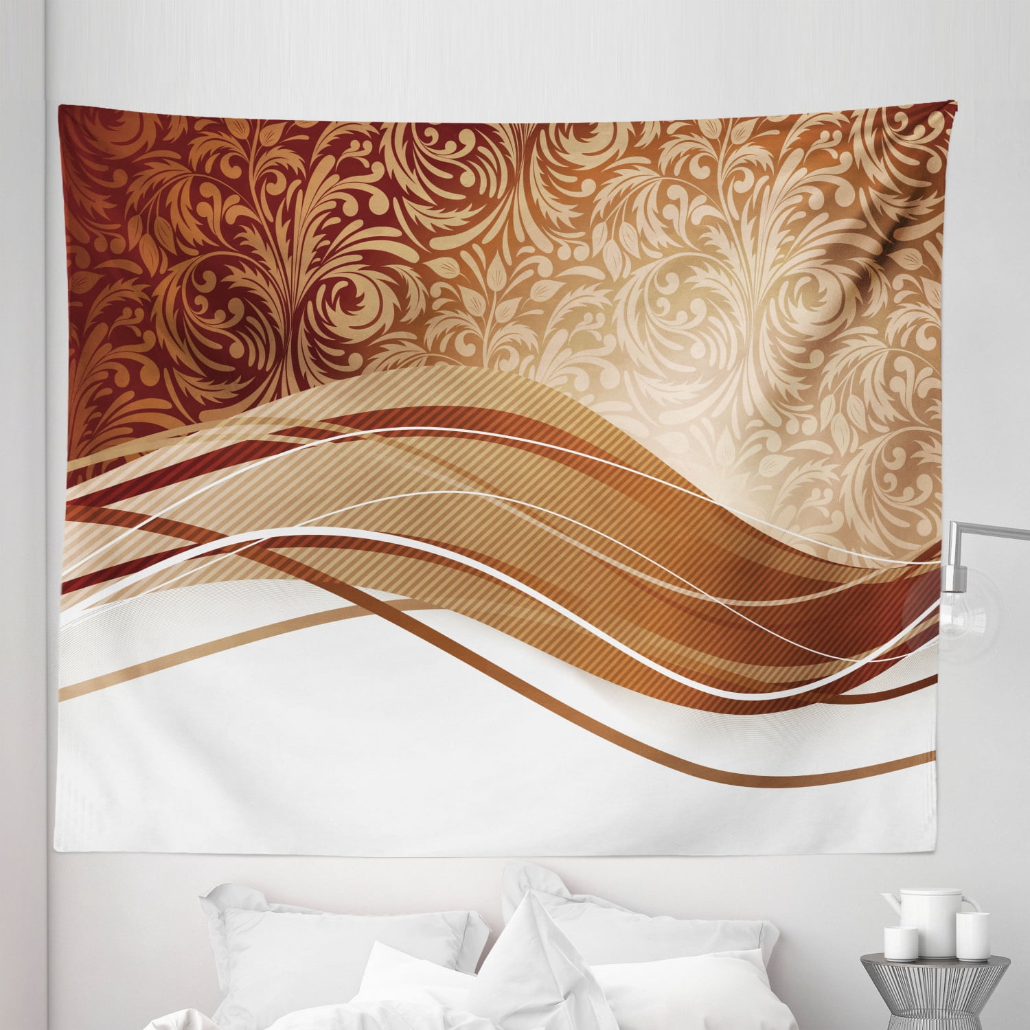 Chocolate Tapestry, Brown Toned Classical Medieval Foliage Motifs with ...