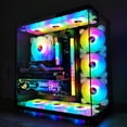 WINDLAND Coolmoon Computer PC Fan Adjust RGB Cooling Fan 120mm PWM 6PIN ...
