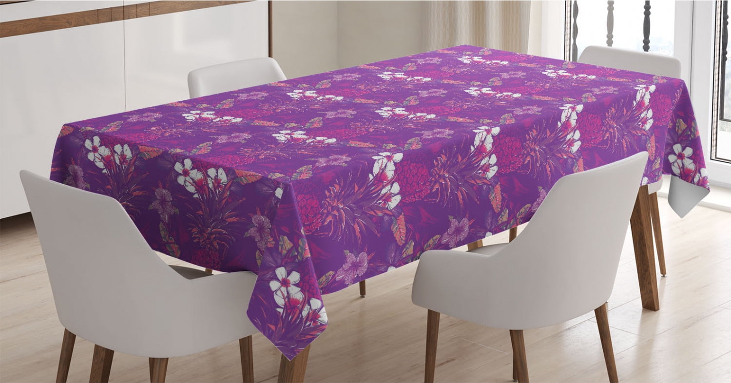 Garden Art Tablecloth, Wedding Themed Exotic Tropical Flowers and ...