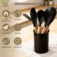 Silicone Cooking Utensils Set, Heat Resistant Kitchen Cooking Utensils ...