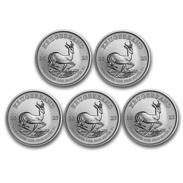 2023 South Africa 1 oz Silver Krugerrand BU (Lot of 5) - Walmart - Walmart.com