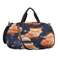 DIXRUYEE Starry Sky Fox Pattern Scale Duffel Bag With Ventilated Shoe ...