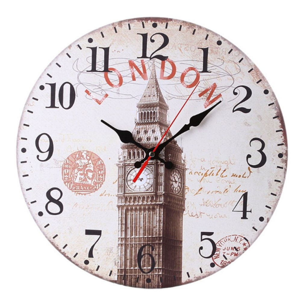 30cm Battery Operated Wall Clock Noiseless Quartz Wall Clock Decor for ...