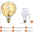 OMED Oversized LED Edison Bulb, 5W, 400 Lumens, Warm Amber Glass ...
