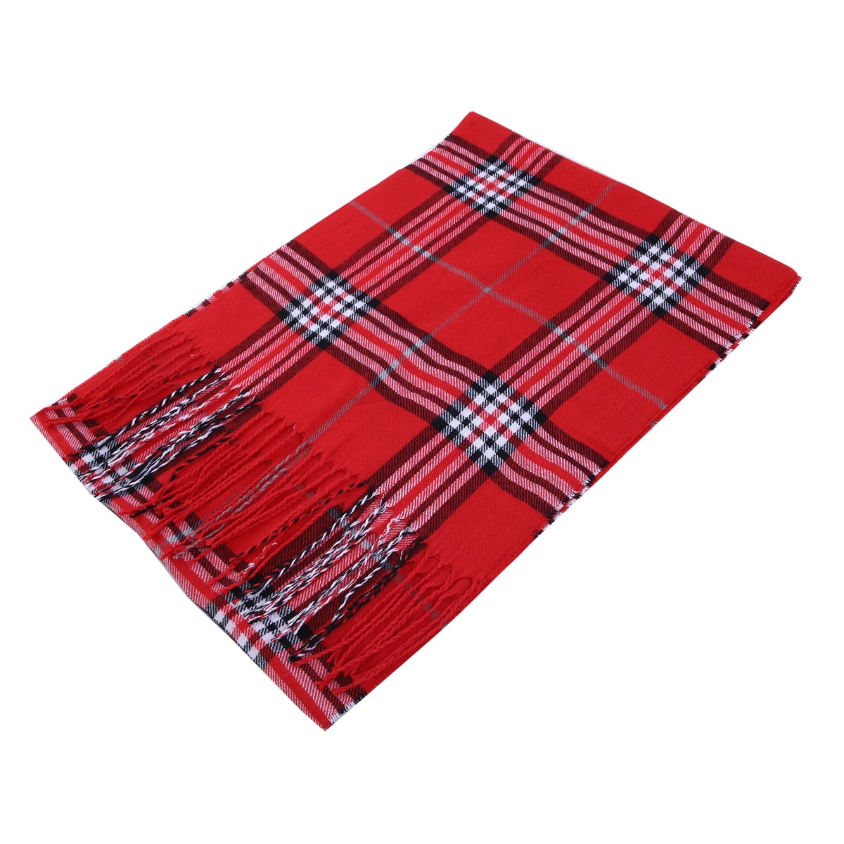 Premium Unisex Plaid & Checkered Winter Fringe Scarf - Walmart.com