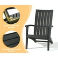 LHBcraft Modern Adirondack Chair HDPE Wood Texture, Plastic Patio ...