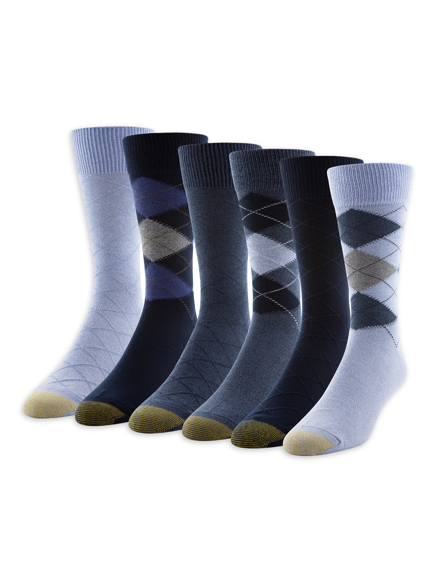 GOLDTOE Edition Men's Casual Argyle Crew Socks, 6-Pack - Walmart.com