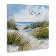 Stupell Industries Beach Path Seagulls Overhead Canvas Wall Art, design ...