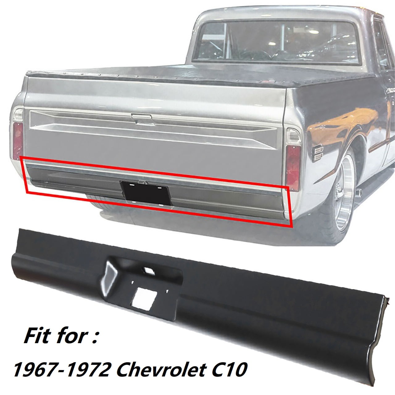 Labwork Rear Step Bumper with License Plate Light Kit Fit for Chevrolet ...