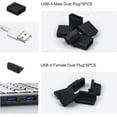 30x USB Dust Cover Port Plugs, 6 Types Silicone USB Cap Port Stopper ...