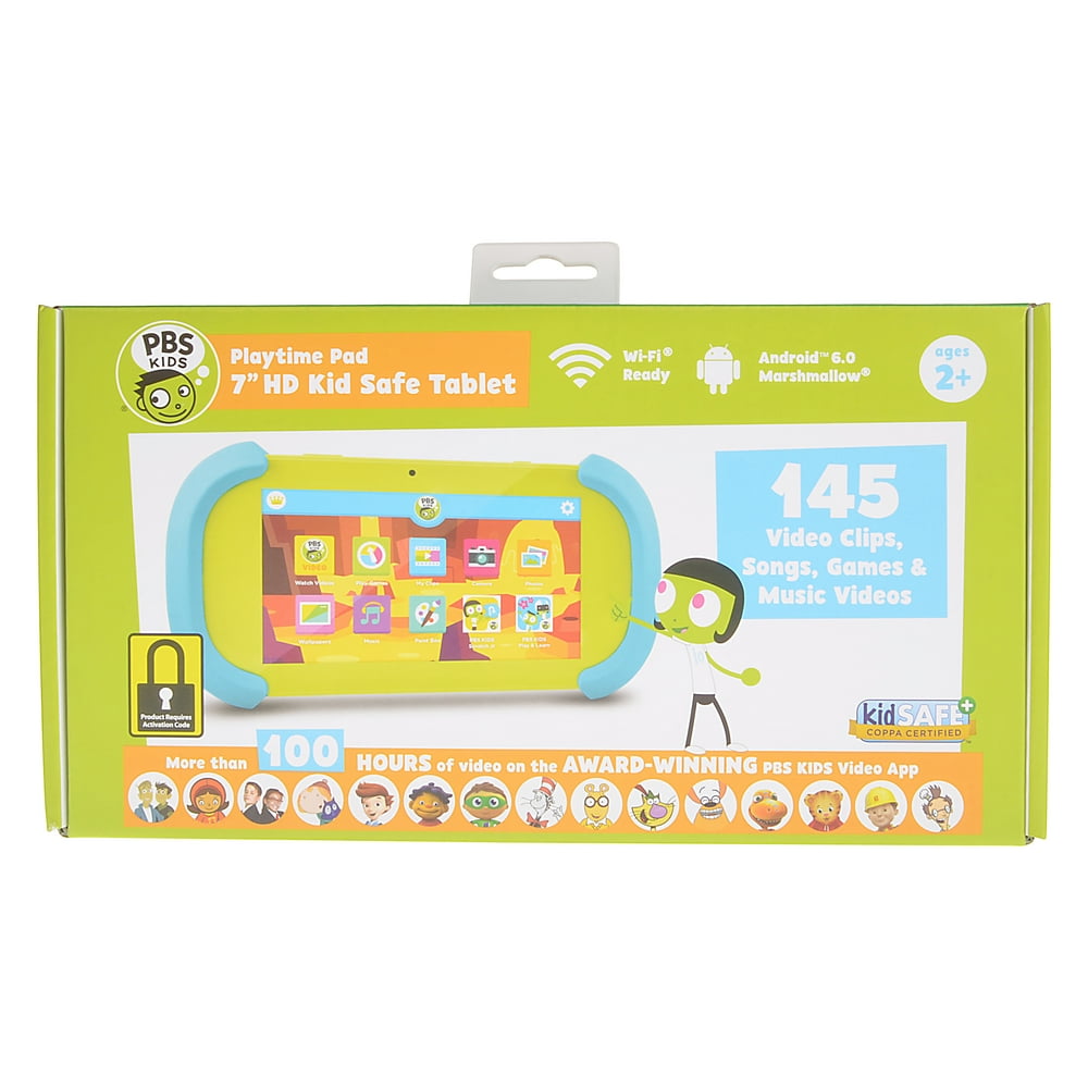 7" HD PBS Kids Playtime Pad Kid Safe Tablet - WiFi Ready - Walmart.com ...