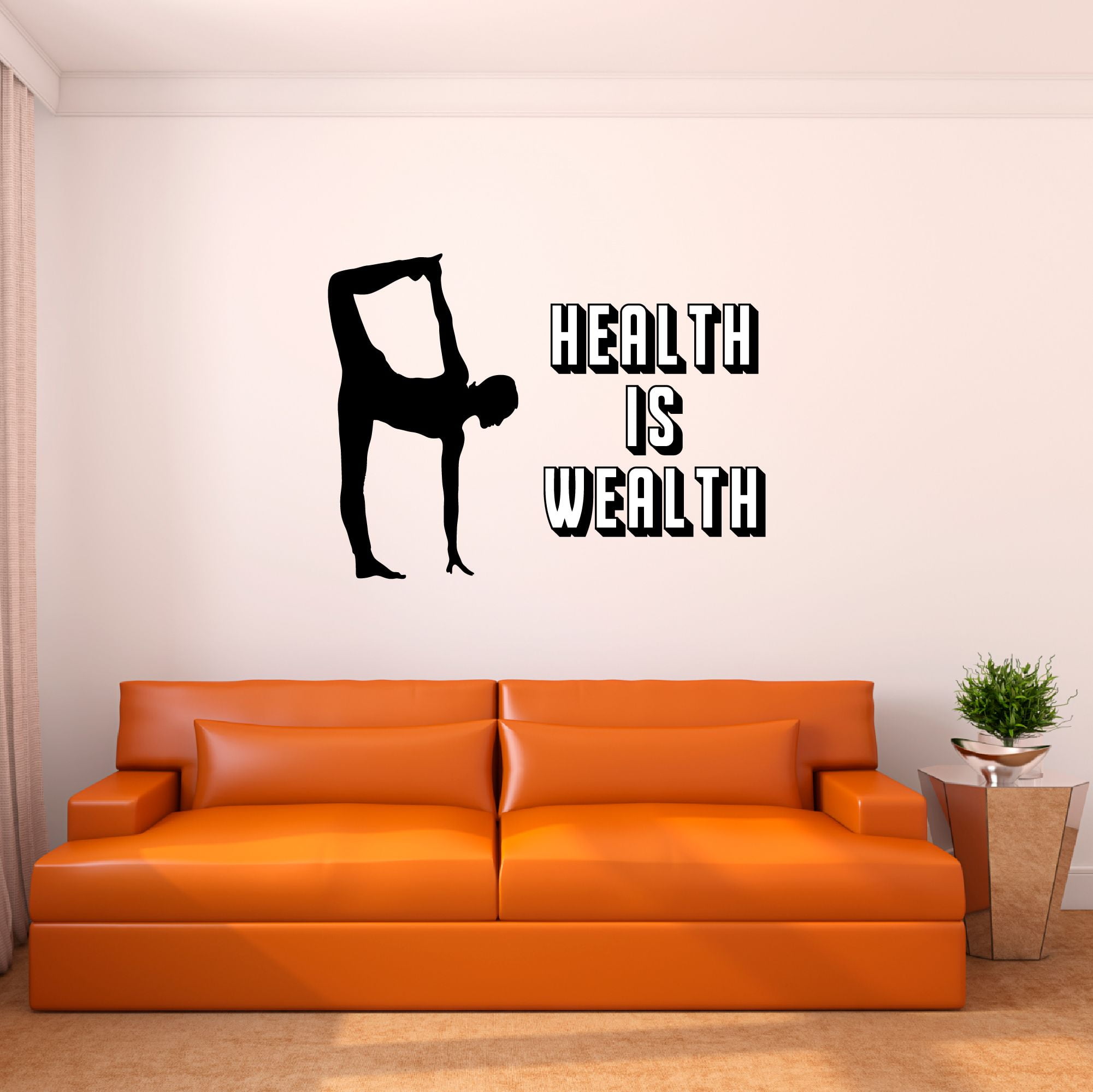 Home Wall Decal - Health is Wealth - Active Health Design Active Young ...