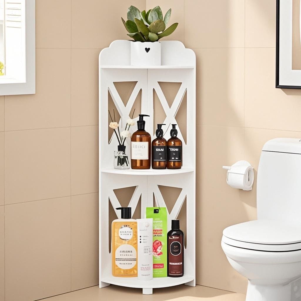Click here for Yoytoo 3 Tier Corner Shelf Stand  Freestanding Bat... prices
