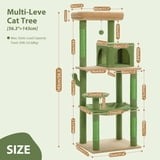 PAWZ Road Cat Tree 56" Sisal Scratching Posts Tower with Large Perch ...