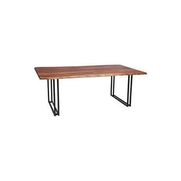 Taran Designs Bristol 96" Solid Wood Trestle Dining Table in Dark Brown - Walmart.com