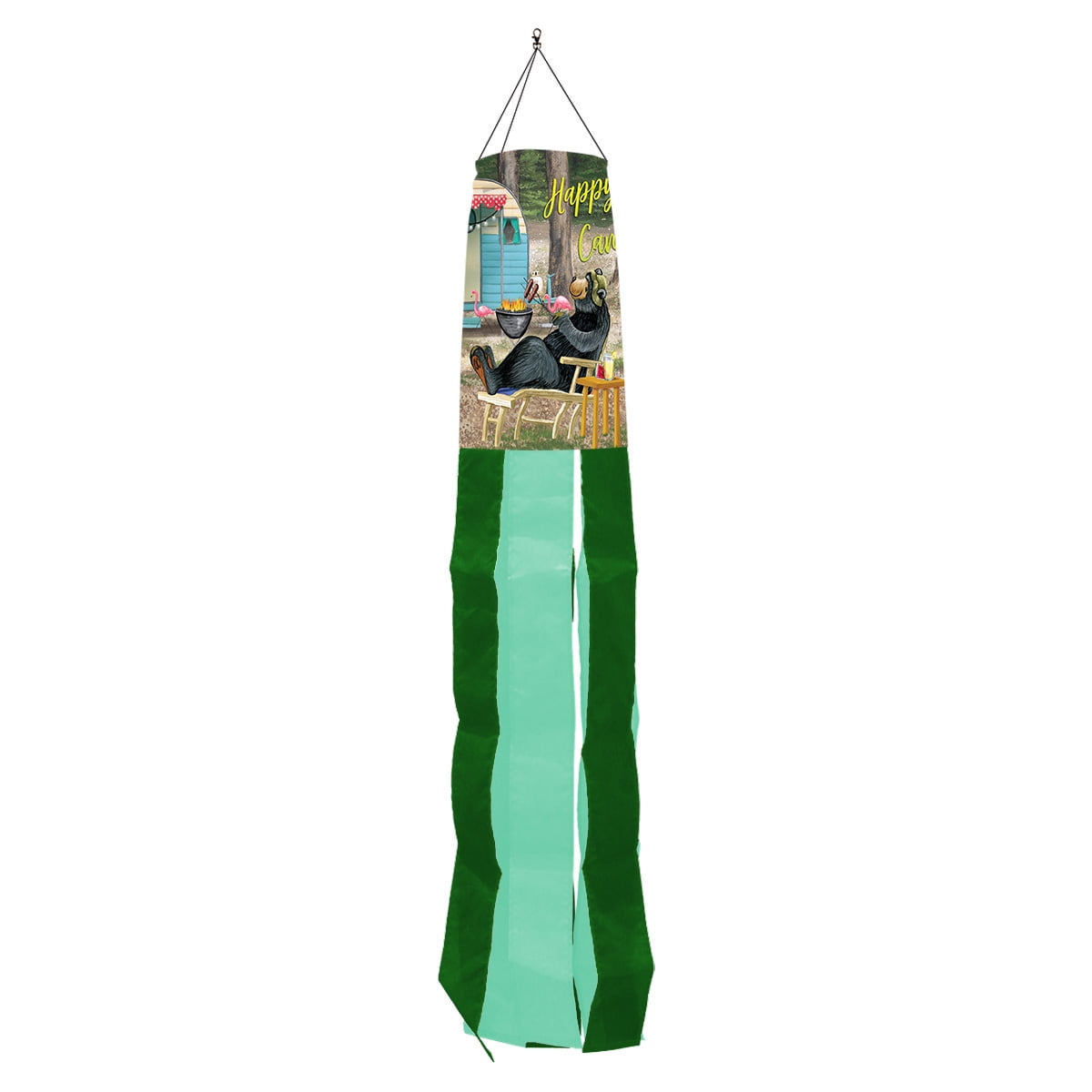 Happy Camper Bear Summer Windsock Camping Humor 50"L Briarwood Lane ...