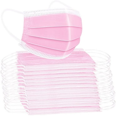 NEW Disposable PINK Face Mouth Mask 3-Ply Ear Loop 50 PCS - Walmart.com