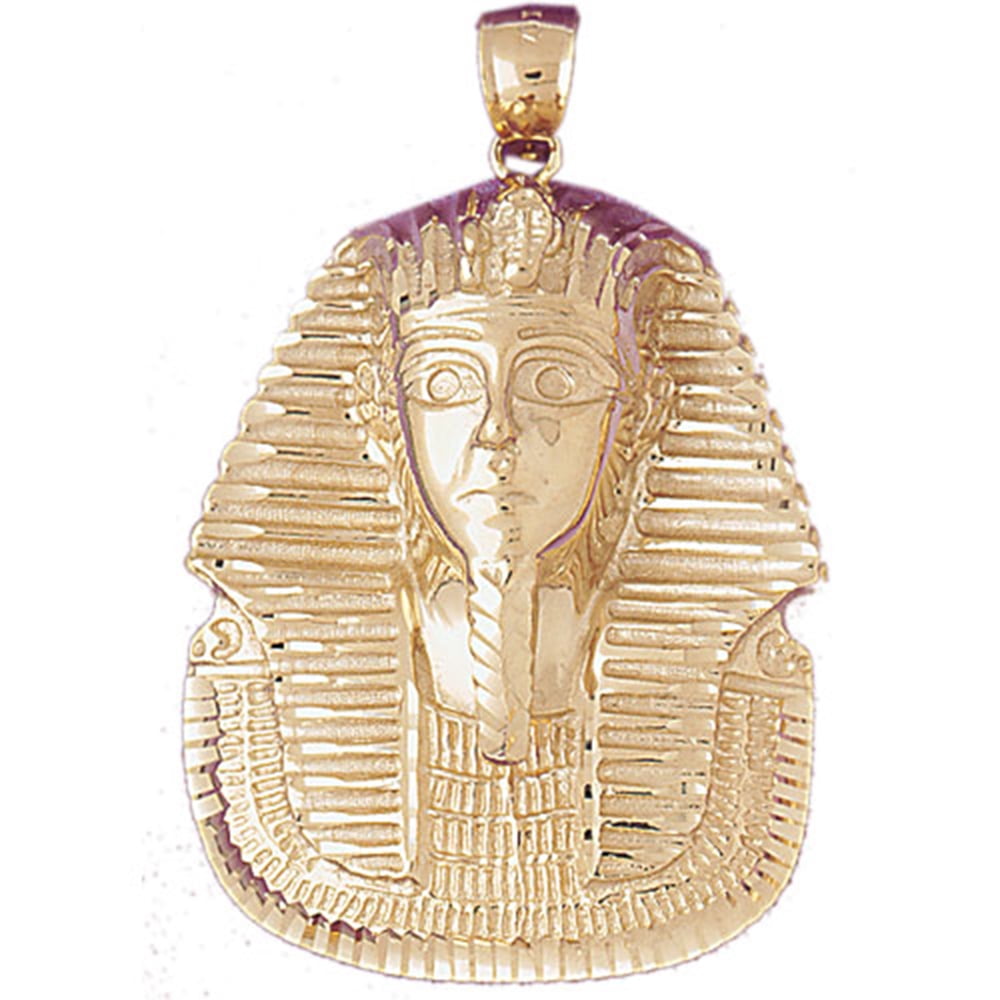 14K Yellow Gold King Tut Pendant - 53 mm - Walmart.com