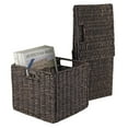 Winsome Wood Timothy 7-Pc Set, 4x2 Grid Shelf & 6 Foldable Chocolate ...