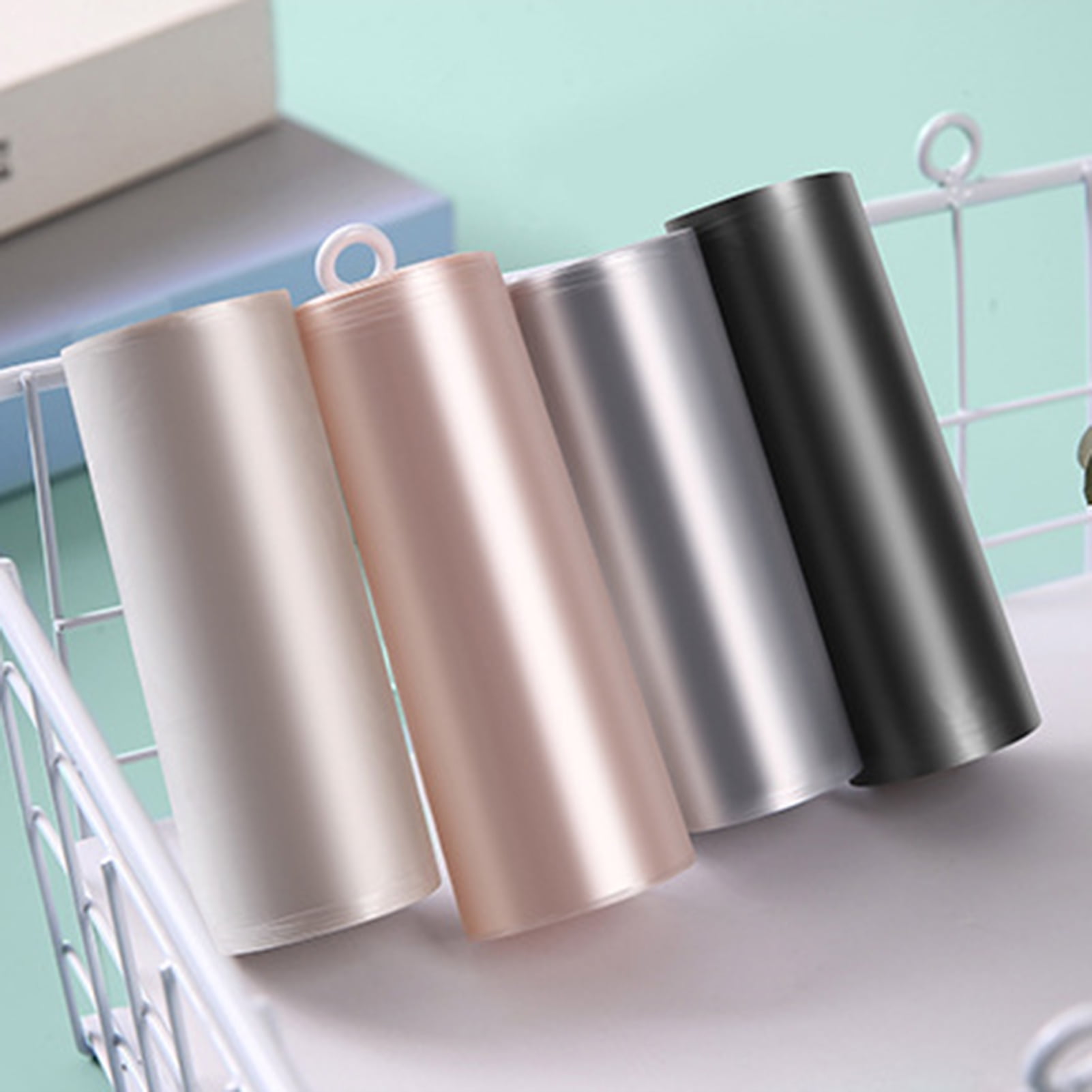 Visland 5 Roll Practical Flat Opening Garbage Bag More Thicken Rollable ...