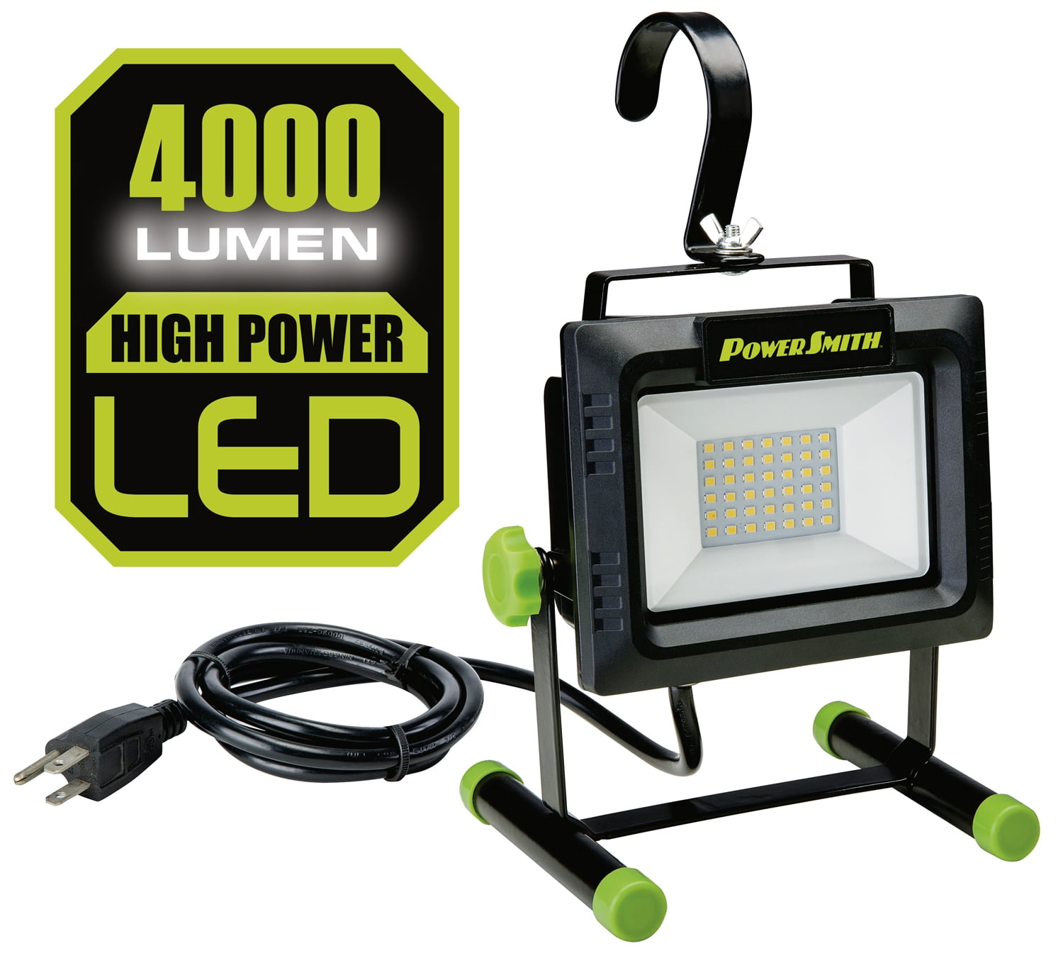 PowerSmith 4000 Lumen Portable LED Work Light with All Metal Stand and ...