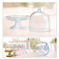 12 Packs Mini Cake Plate with Lid, Plastic Cupcake Stand Dome Cover ...