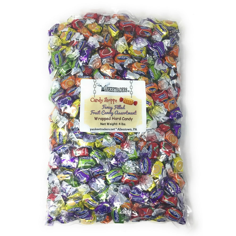 YANKEETRADERS Fancy Filled Fruit Candy Assortment, 4 Pound Bulk Bag ...