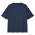 Ceisia Loose Drop Shoulder Solid Color Crew Neck T Shirts Breathable ...
