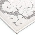 My Texas House Charlotte 5'2" X 7'6" Natural Gray Floral Area Rug ...