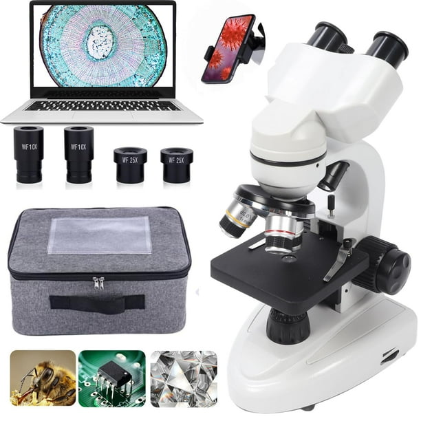 Microscopio binocular Dpofirs 40X‑5000X con rotación de 360 grados ...