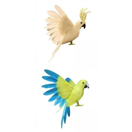 Parrot Statue,Feather Parrot Macaw Artificial Bird Props,3D Garden ...
