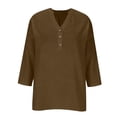 2026 New Cotton Linen Tops for Women - Summer Gauze Shirts Button Down ...