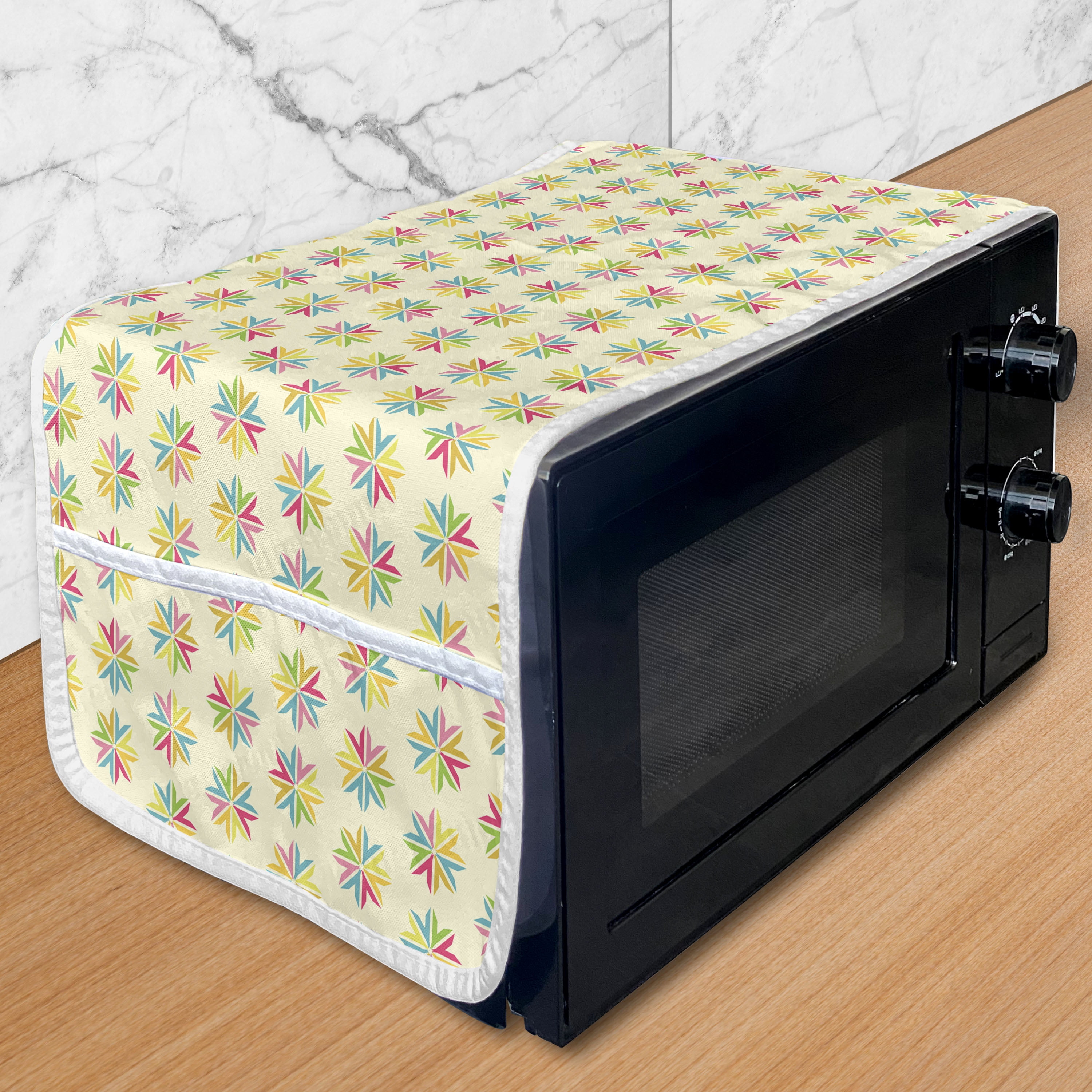 Colorful Microwave Oven Cover, Celebration Shapes Ornamental Party ...