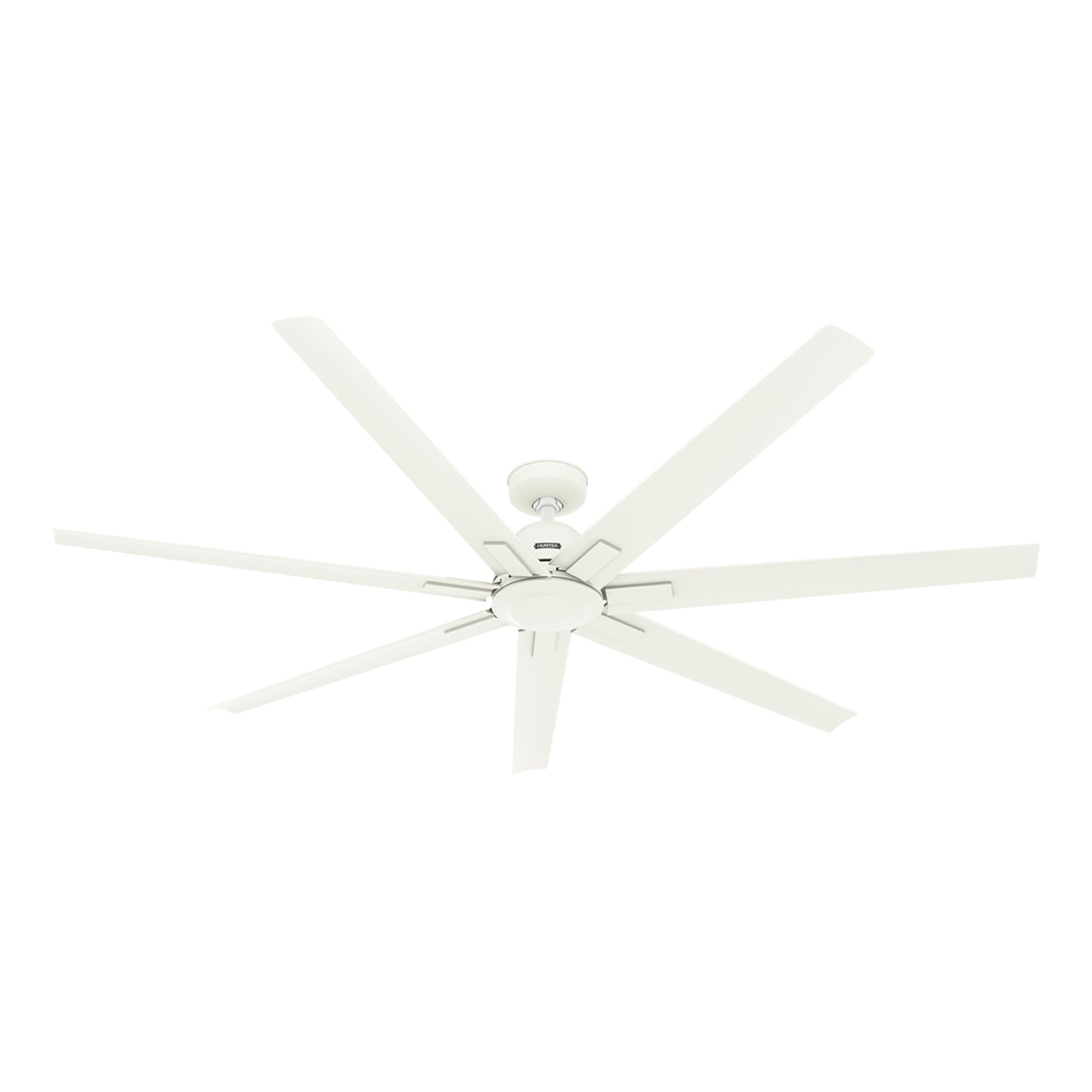 Restored Hunter Fan 72 Inch Matte White Indoor/Outdoor Ceiling fan for ...