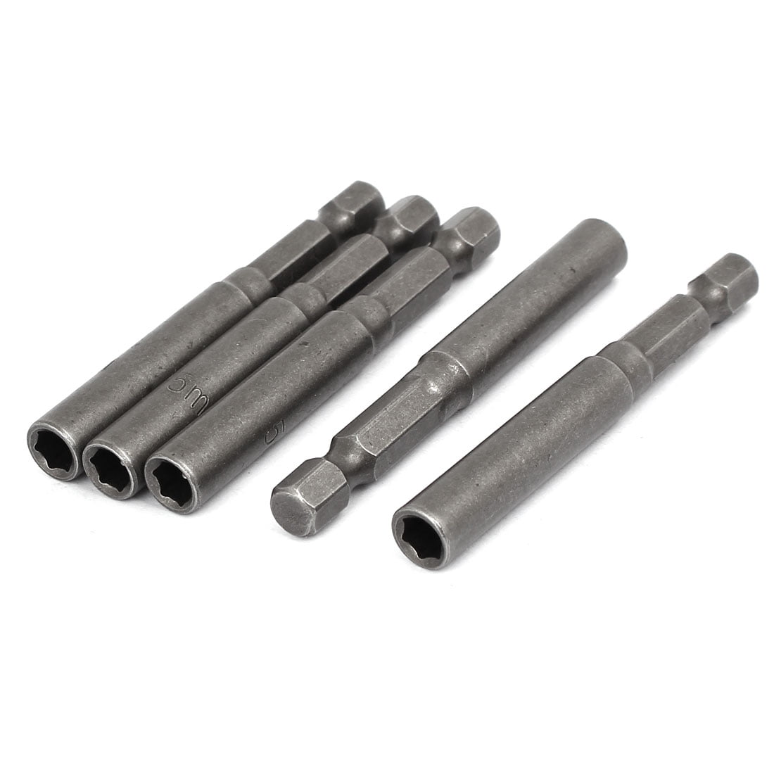 65mm Long 1/4" Shank Metal Non Magnetic Hex Nut Driver Bit Tool Gray ...