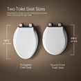 Brevia Round Toilet Seat with Quick-Release Hinges and Quick-Attach ...