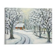 Northlight LED Lighted Let it Snow Winter Forest Christmas Canvas Wall ...