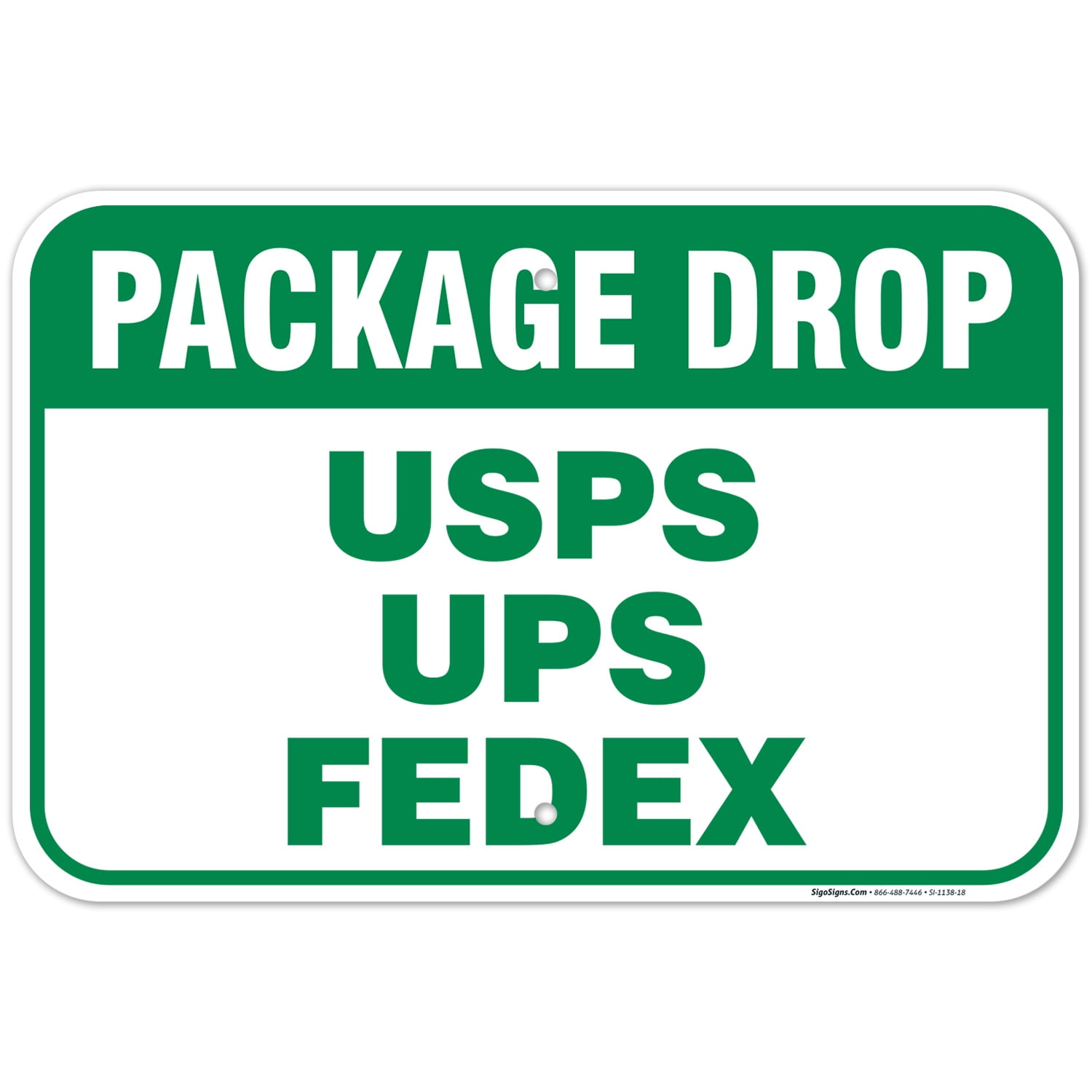 Package Drop Sign, Ups FedEx USPS Drop Sign, - Walmart.com