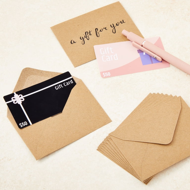 Kraft Gift Card Envelopes
