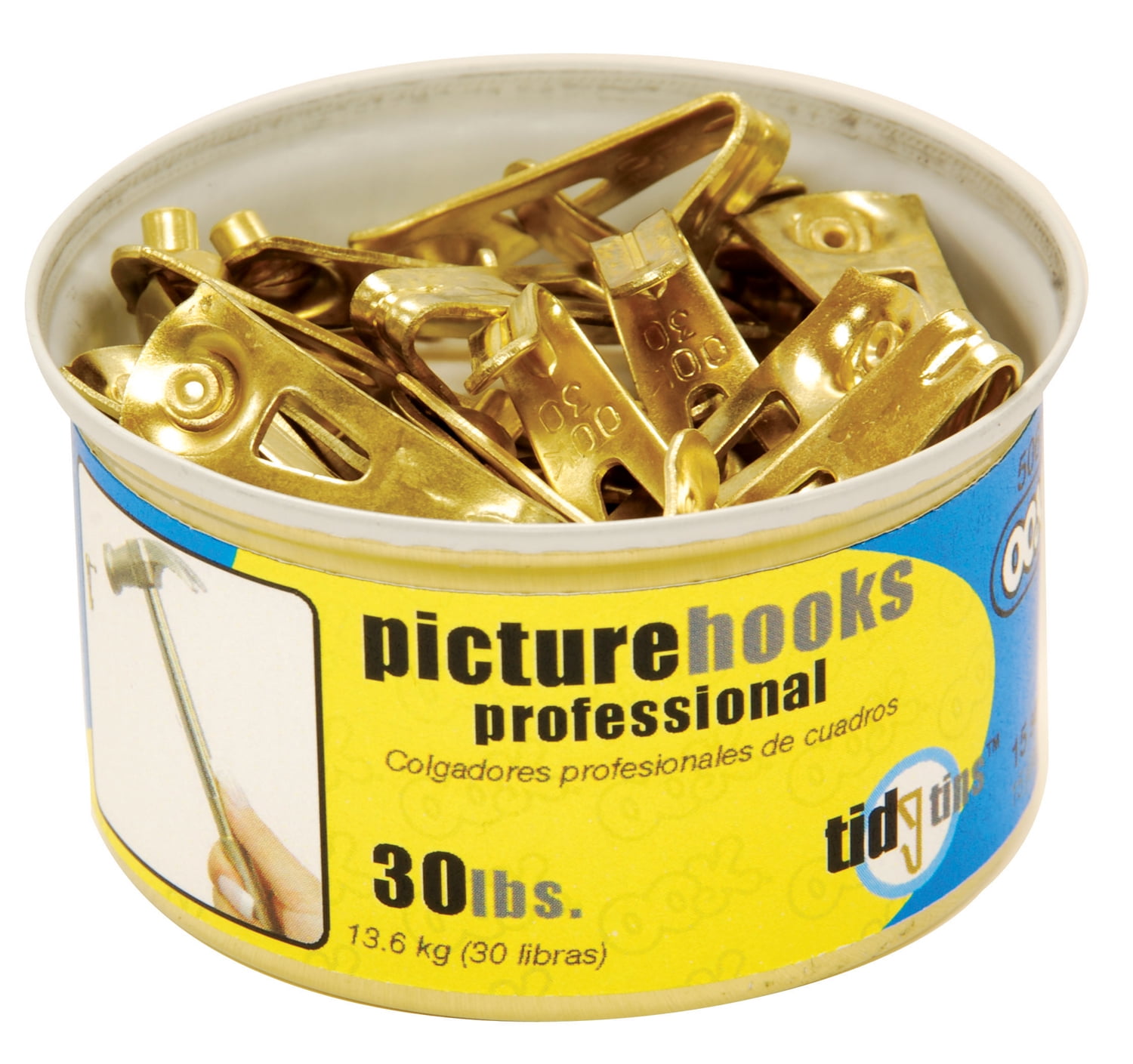 Hillman Group Inc-Ook 50671 30# Professional Picture Hooks In Tidy Tin ...