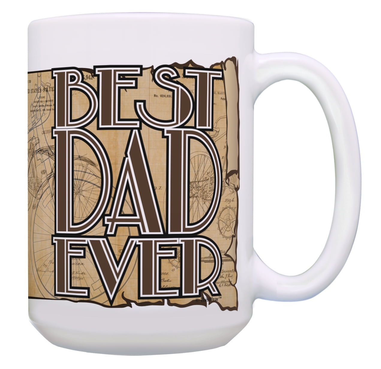 ThisWear Dad Mugs Best Dad Ever Explorer Map Fathers Day Mug for ...