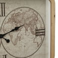 DecMode 31" x 20" Brown Glass World Map Wall Clock - Walmart.com