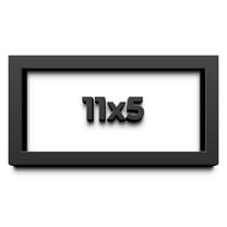 6x10 Shadow Box Frame Black | 1 inches Deep Real Wood Contemporary ...