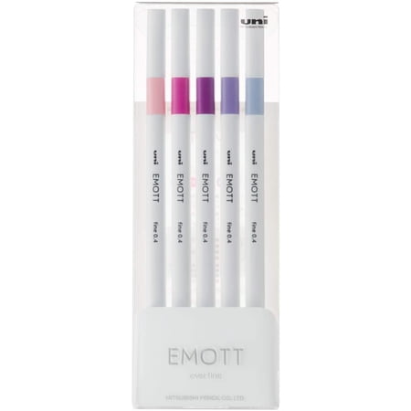 Emott Fineliner Pen Set #7, Floral Color, 5-Colors, Assorted | Walmart ...