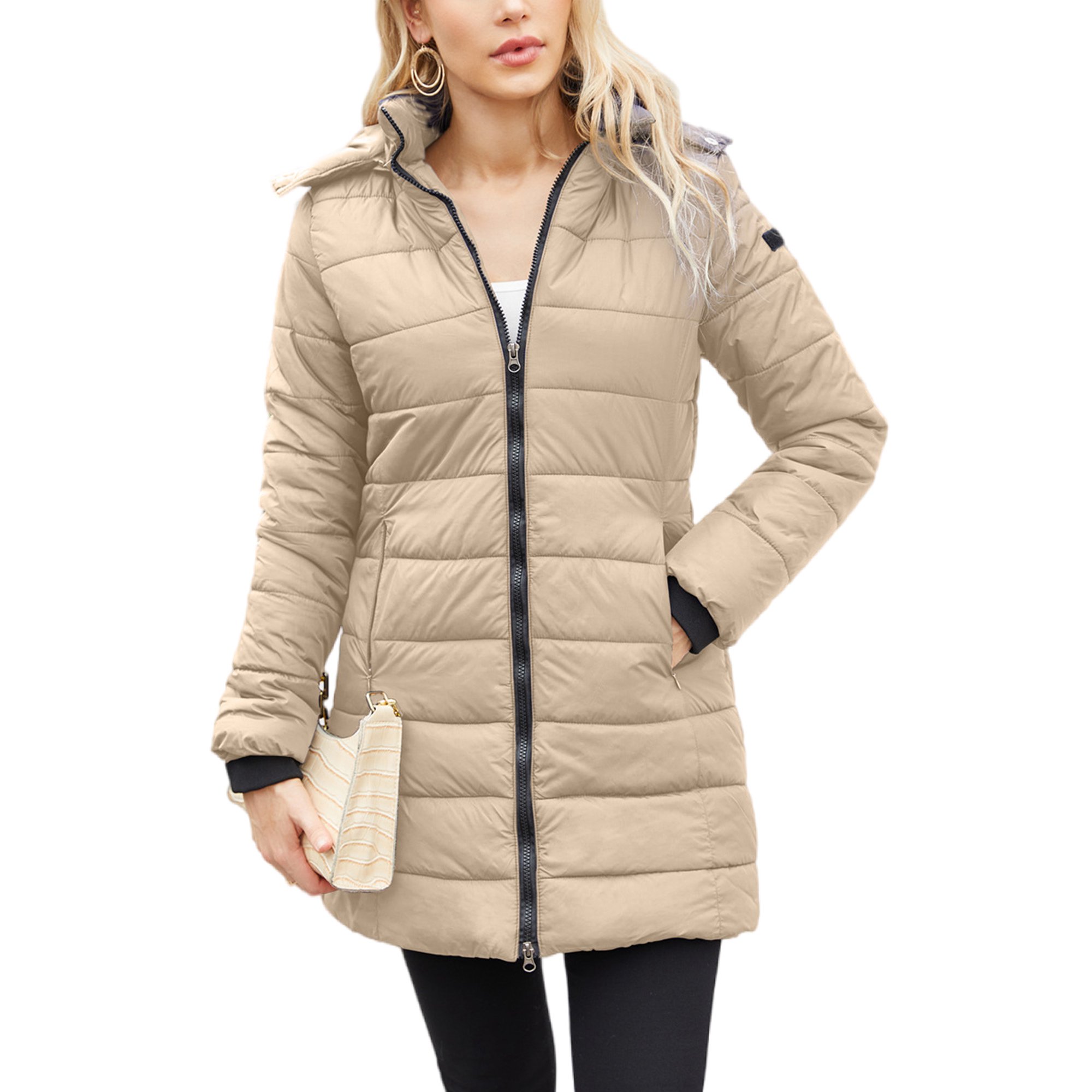 Click here for Mawclos Ladies Hooded Coats Water-Resistant Puffer... prices