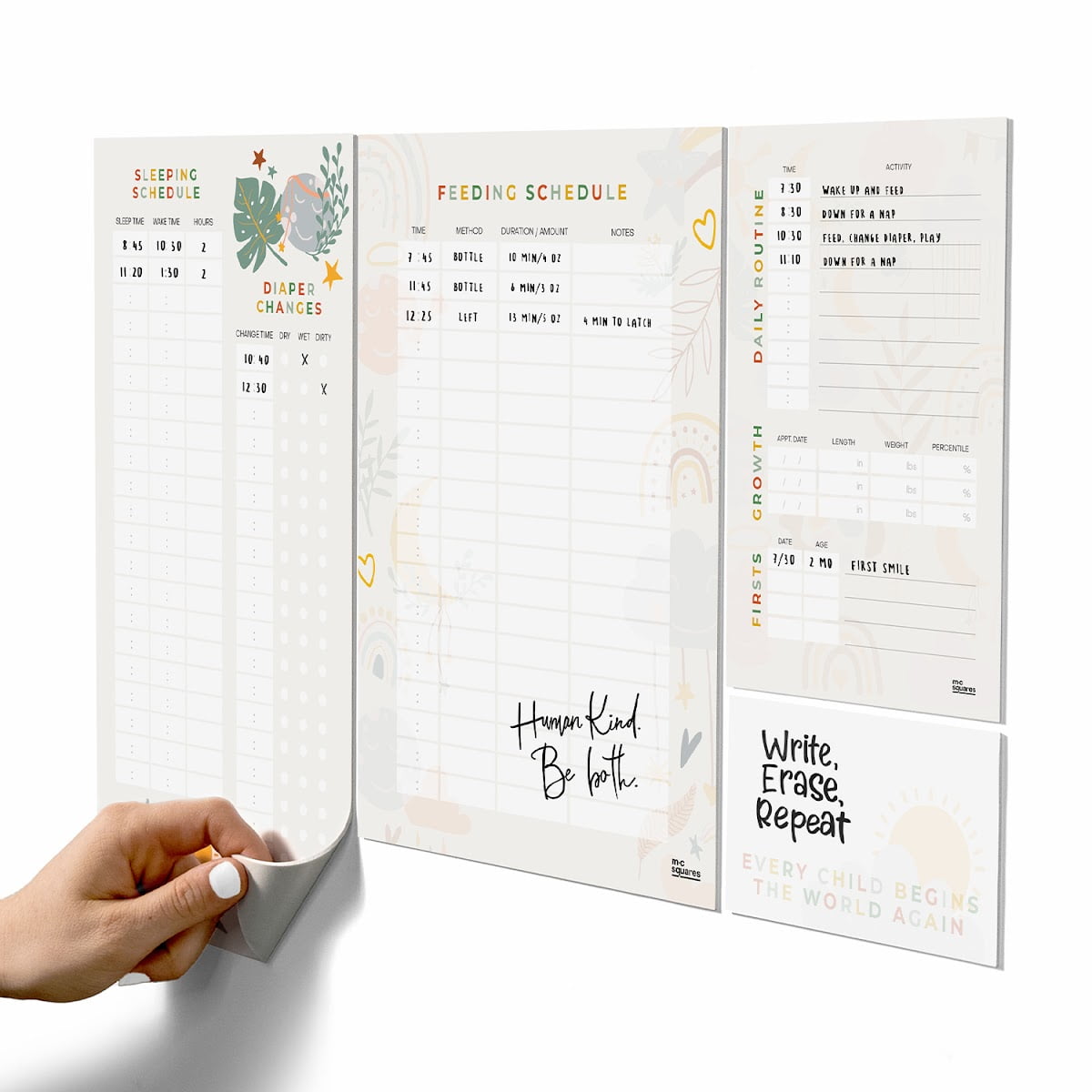 M.C. Squares Baby's First Year Organizer | Reusable Checklist, Routines ...