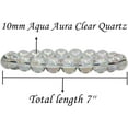 Aqua Aura Clear Quartz Gemstones Healing Power Crystal Elastic Stretch ...