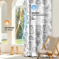 Basketball and Hoop White Pattern Blackout Curtains,Triple Weaved ...