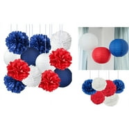 Patriotic Paper Hanging Fans, Fourth of July, Party Decor, 6 Pieces ...
