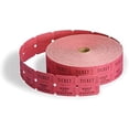 Amscan Double Ticket Roll, 6-1/2"H x 6-1/2"W x 2"D, Red, 2,000 Tickets ...